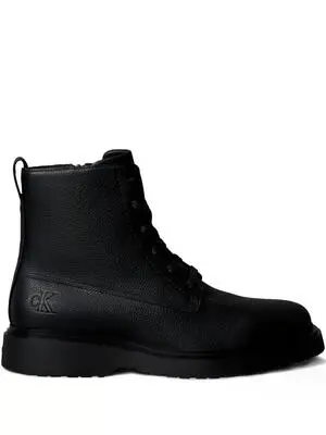 Calvin Klein Logo-detail Leather Boots