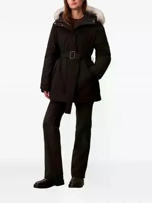 Calvin Klein Hooded Belted Jacket