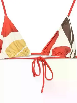 SIR. Julietta Flower-print Bikini Top - Red