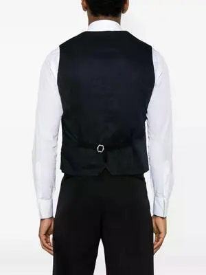 Tagliatore Brian Button Waistcoat - Blue