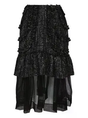 Simone Rocha Multi-frill Patchwork Midi Skirt