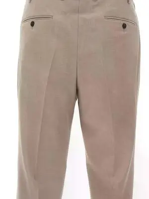 DEVORE INCIPIT Pleated-front Trousers - Neutrals