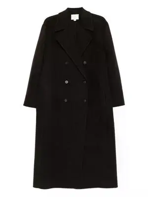 Vince Double-breasted Coat - Brown