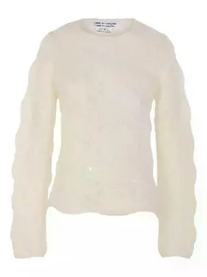 Comme Des Garçons Open-work Long-sleeve Sweater - Neutrals