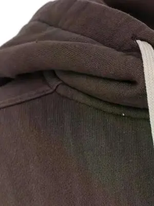 Rick Owens Drawstring Cotton Hoodie - Brown