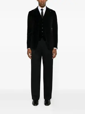 Tagliatore Brian Button Waistcoat - Black