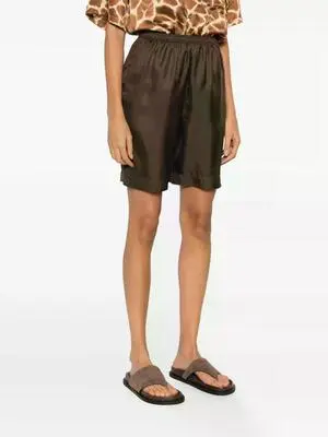 Loulou De Saison Zinia Elasticated Shorts - Brown