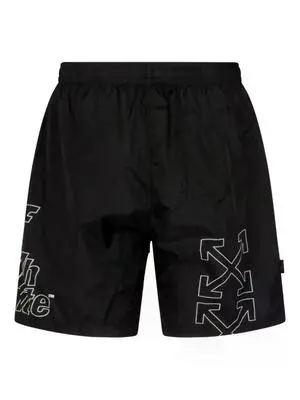 Off-White Drawstring Swim Shorts
