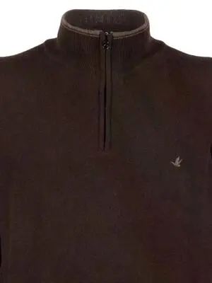 BROOKSFIELD Half-zip Mock-neck Sweater