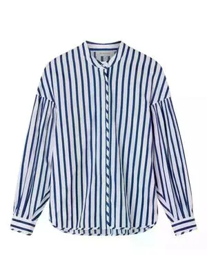 LEE MATHEWS Josie Striped Blouse - White