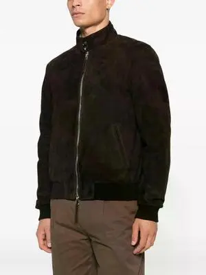 THE JACK LEATHERS Suede Bomber Jacket