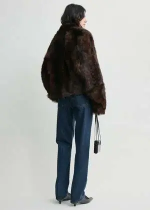 TOTEME Silky Shearling Jacket - Dark Brown