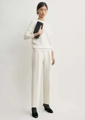TOTEME Slim Evening Trousers - Ecru