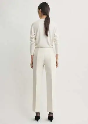 TOTEME Slim Evening Trousers - Ecru