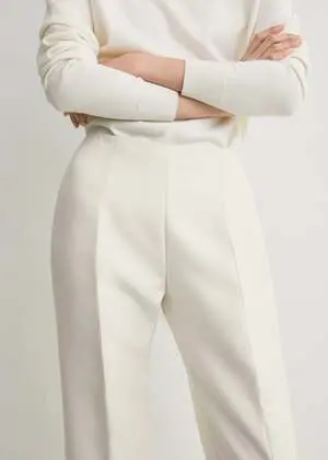 TOTEME Slim Evening Trousers - Ecru