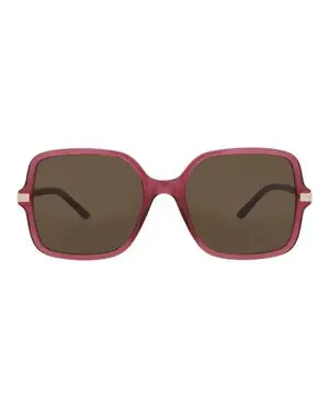 Gucci Square-frame Recycled Acetate Sunglasses - Burgundy Burgundy Brown (gg1449s/30014449/004)