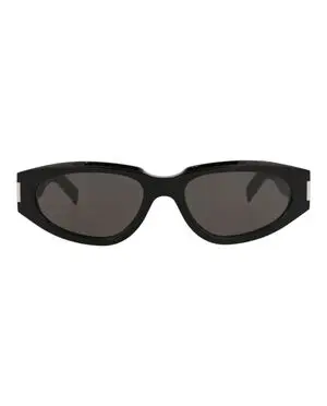Saint Laurent Round-frame Recycled Acetate Sunglasses - Black Black Grey (sl618/30014642/001)