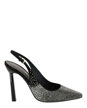 FERRAGAMO Jessie Crystal-embellished Slingback Pumps - Black