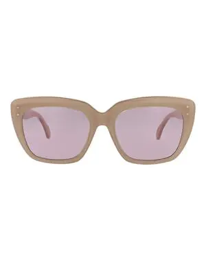 Alaïa Square Frame Acetate Sunglasses - Nude Violet (aa0050s/30010089/003)