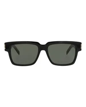 Saint Laurent Square Frame Recycled Acetate Sunglasses - Black Havana Grey (sl732fvadi/30015924/002)