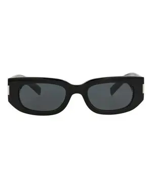 Saint Laurent Recycled Acetate Round Frame Sunglasses - Black Black Black (sl697/30015342/001)