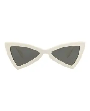 Saint Laurent Cat Eye Frame Recycled Acetate Sunglasses - White White Grey (sl207jerry/30002309/007)