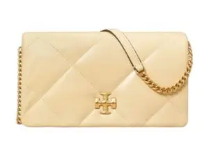 Tory Burch Kira Diamond Quilt Chain Wallet - Vanilla Soft Serve