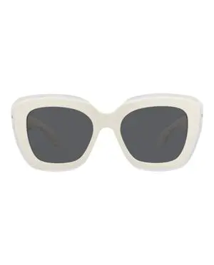 Alaïa Square Frame Recycled Acetate Sunglasses - White White Grey (aa0072s/30014380/002)