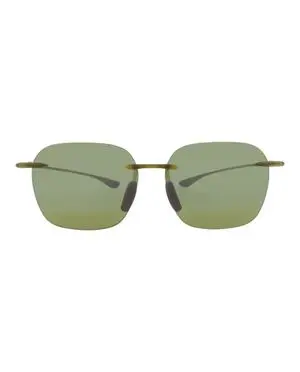Maui Jim Square Frame Sunglasses - Olive Olive Green (ht446/15m)