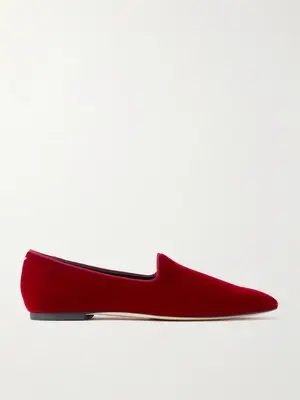 AeydĒ Vanna Velvet Loafers - Red
