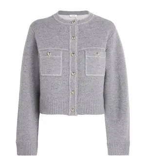 Sandro Wool-blend Topstitched Cardigan
