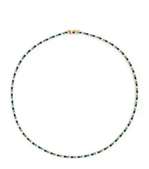 JENNIFER MEYER Diamond And Turquoise Four-Prong Tennis Bracelet