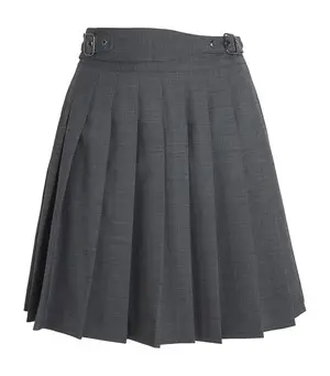 Claudie Pierlot Wool-blend Mini Pleated Skirt