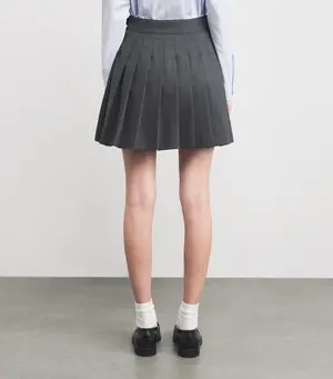 Claudie Pierlot Wool-blend Mini Pleated Skirt