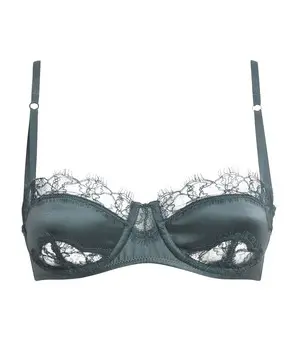 Kiki De Montparnasse Silk-lace Balconette Bra - Blue