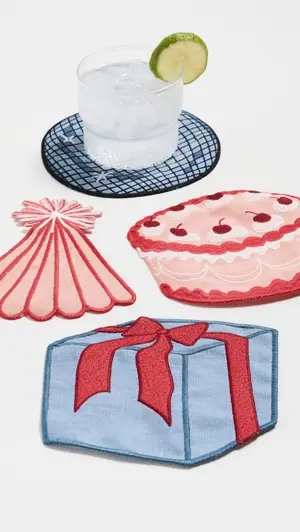 PIECEWORK Birthday Napkins Set Of 4