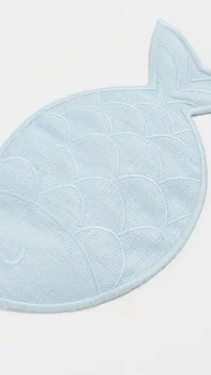 PIECEWORK Sardine Embroidered Linen Napkins Set Of 4