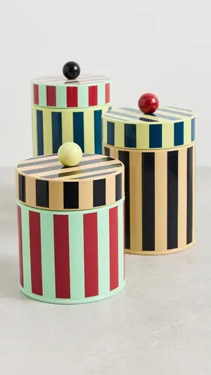 DUSEN DUSEN Striped Canisters Set Of 3