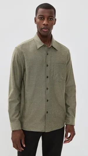 Theory Weekend Shirt In Spun Flannel