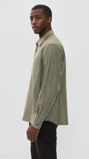 Theory Weekend Shirt In Spun Flannel