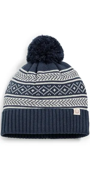 Marine Layer Fair Isle Pom Beanie - Navy