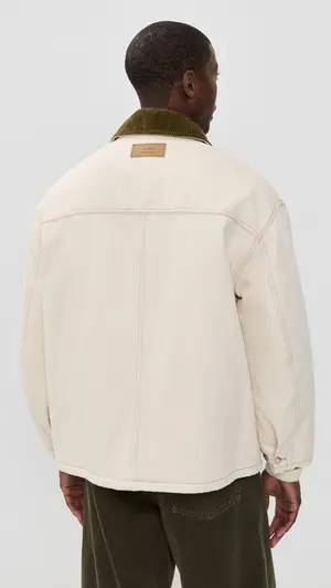 Ami Off-white Cotton Twill Veste Worker