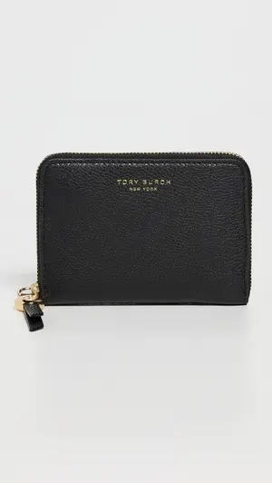 Tory Burch Romy Medium Zip Around Wallet - Black