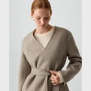 Theory Cardigan Jacket In Double-face Wool Twill