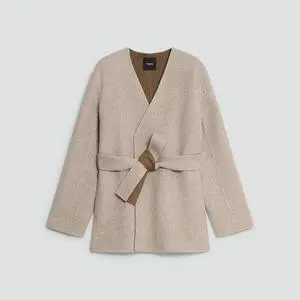 Theory Cardigan Jacket In Double-face Wool Twill