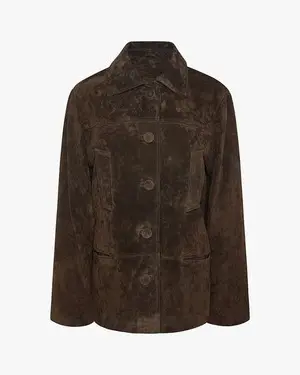 WeWoreWhat Premium Suede Button-front Jacket