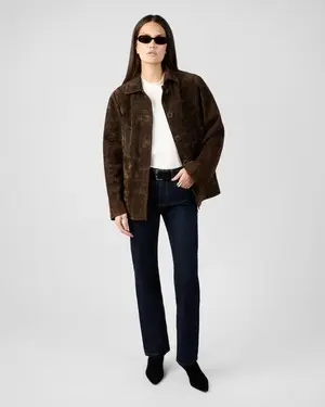 WeWoreWhat Premium Suede Button-front Jacket