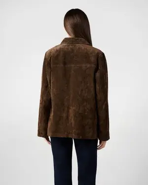 WeWoreWhat Premium Suede Button-front Jacket