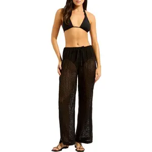 Seafolly Side Split Cover-up Pants - Black