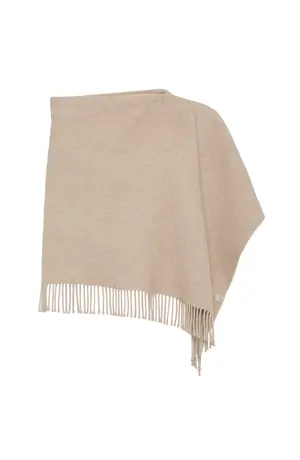 Brunello Cucinelli Double Cloth Poncho - Biscuit